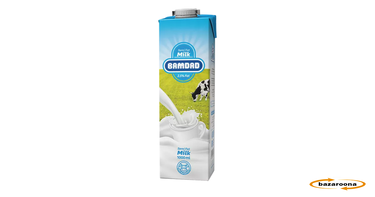 Bamdad Milk Semi Fat | Bazaroona.com B2B