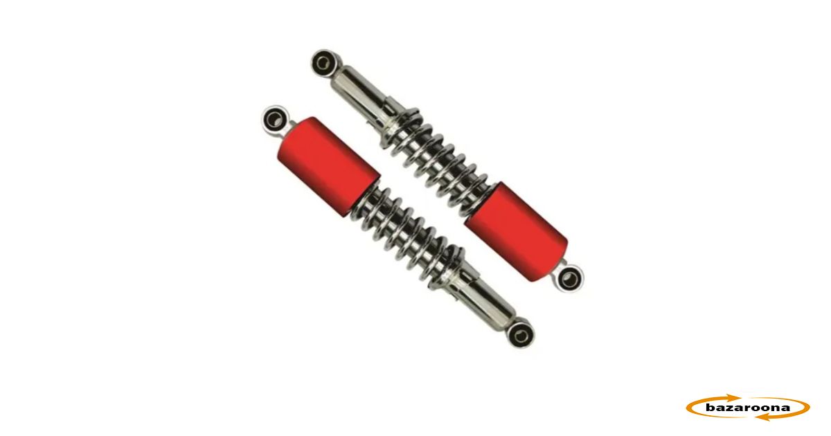Rear Shock Set Red and Black Honda Style Prime Quality Model (Honda ...